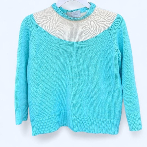Barneys New York | Sweaters | Barneys Blue And Cream Vintage Cashmere ...